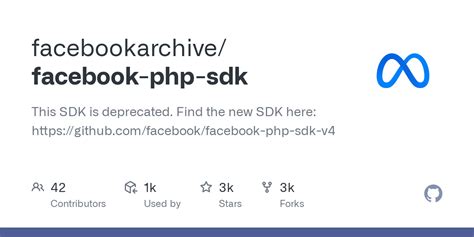 github facebookarchive facebook php sdk this sdk is deprecated find