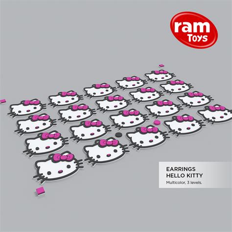 💍 Earrings Multicolor Hello Kitty And Whatsapp・ Stl File For ・cults