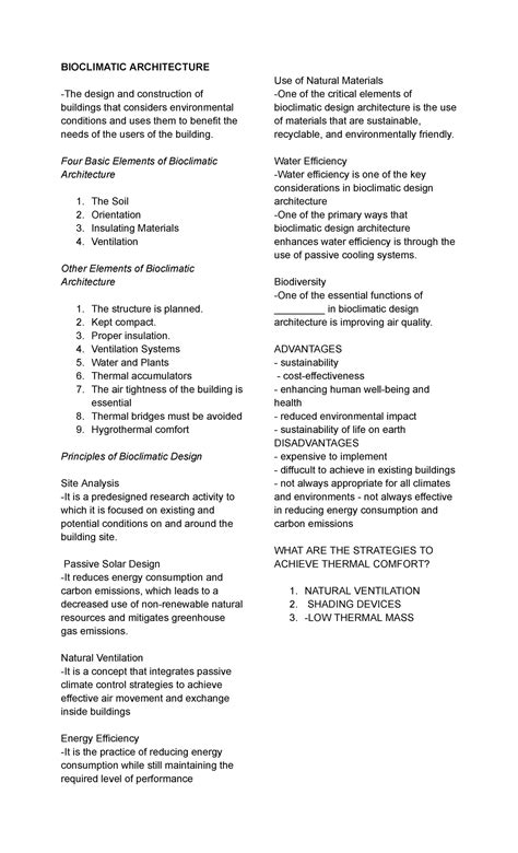 Bioclimate And Regionalist Architecture Bioclimatic Architecture The Design And Construction