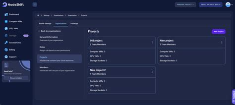 Projects NodeShift Documentation