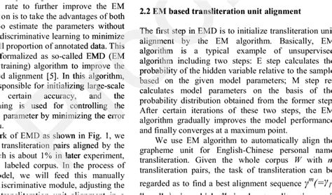 Framework Of Emd Training Of The Transliteration Unit Alignment Download Scientific Diagram