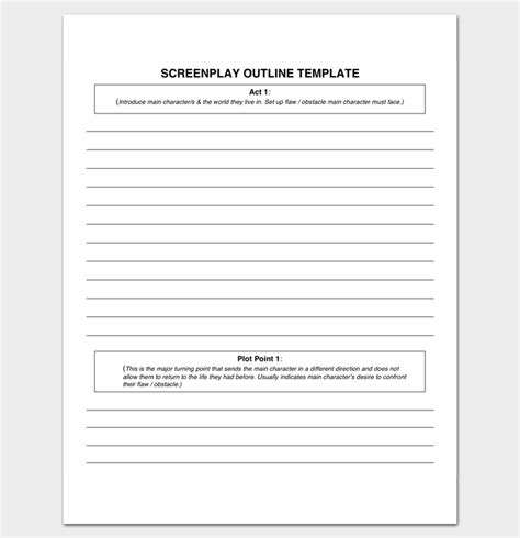 Script Outline Template 12 Examples For Word And Pdf Format