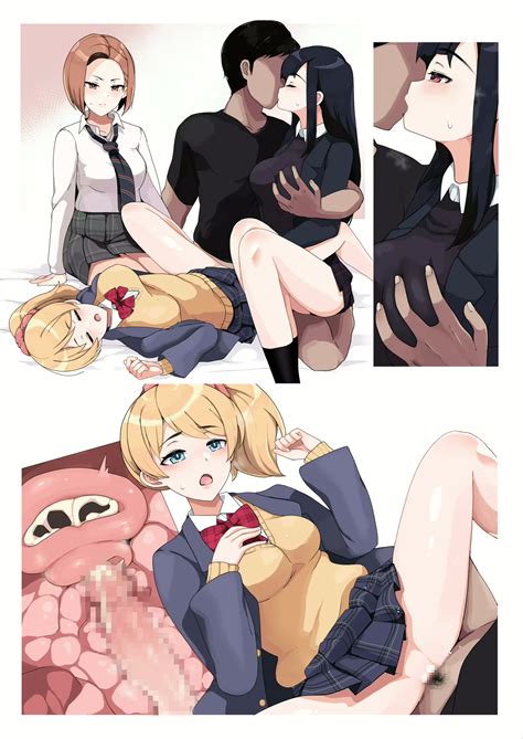 Rule 34 3girls Black Hair Blonde Hair Censored Cum Cum In Pussy Cum