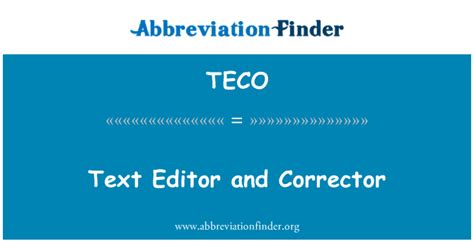 Teco Significa Editor De Texto Y Corrector Text Editor And Corrector