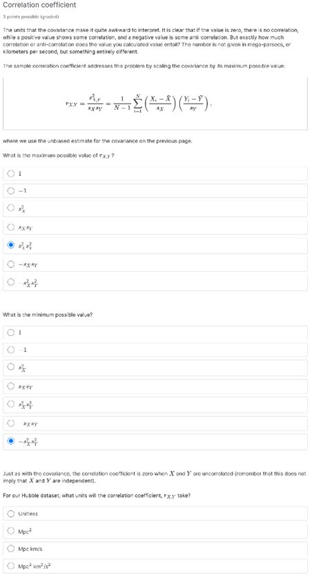 solved correlation coefficient 3 points possible igrated the