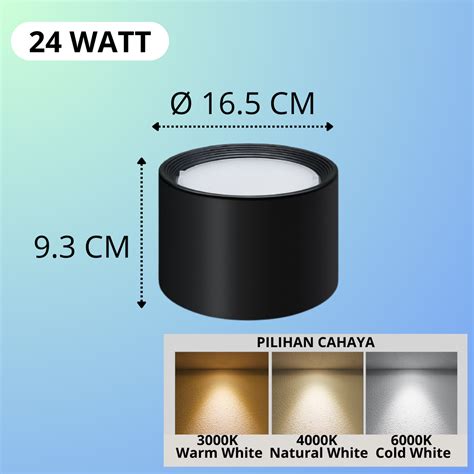 Jual Lampu Downlight Outbow Led Lampu Plafon W W Bergaransi Shopee Indonesia