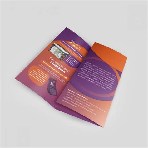 Folder Duas Dobras Final 10 X 20 Cm Papel Couchê 44 Corte Reto 02