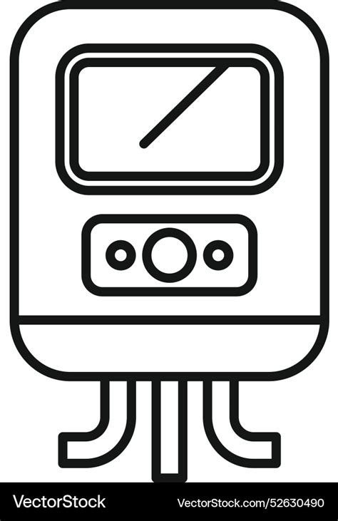 Electric Boiler Heating Water With Control Panel Vector Image