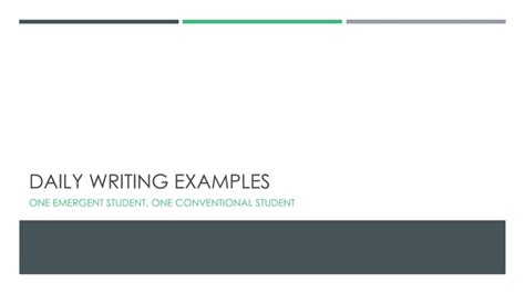 Using The Developmental Writing Scale Ppt