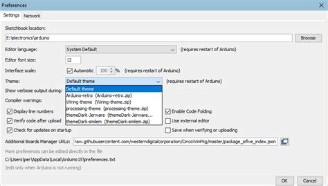 Add Theme Manager To Ide Issue Arduino Arduino GitHub
