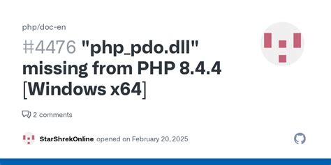 Phppdodll Missing From Php 844 Windows X64 · Issue 4476 · Php