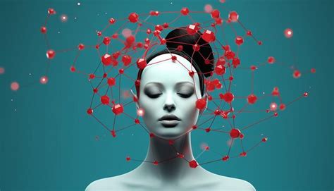 Premium Ai Image A 3d Minimalist Poster Featuring A Representation Of A Digital Network Of