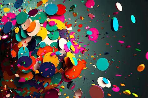 Premium Photo A Closeup Of A Colorful Confetti Explosion With Different Shapes And Sizes