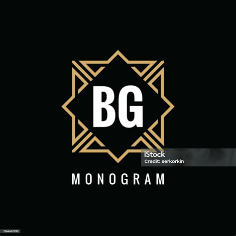 모노그램 B Amp G 초기 문자 컨셉 디자인 크레스트 전령 럭셔리 엠블럼 붉은 방패 황금 잎과 왕관 벡터 그림입니다 모노그램에 대한 스톡 벡터 아트 및 기타 이미지