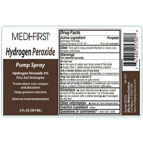 Hydrogen Peroxide Label