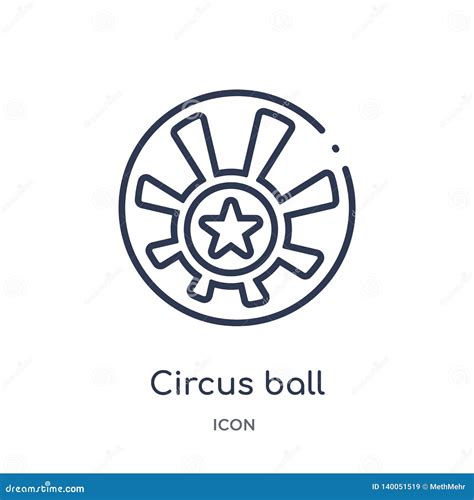 Linear Circus Ball Icon From Circus Outline Collection Thin Line Circus Ball Vector Isolated On