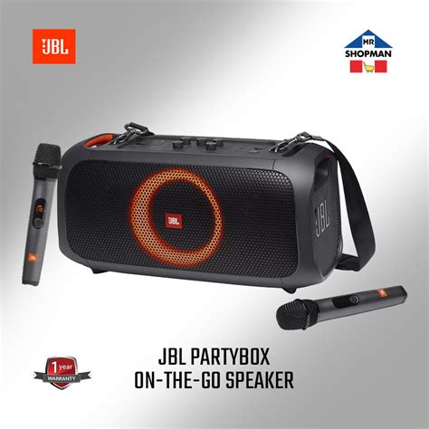 Jbl Partybox On The Go Otg Essential Portable Party Speaker With Wireless Mic Bluetooth Shopee