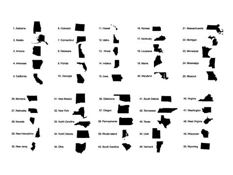 50 States Of America Svg Bundle Us Map Svg 50 States Cricut Etsy