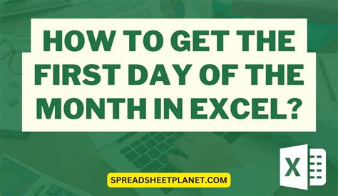 How To Get The First Day Of The Month In Excel Easy Formulas