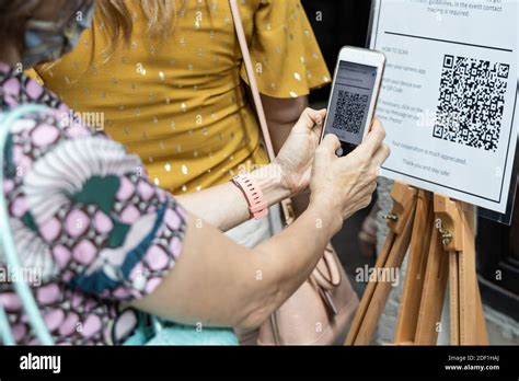 Modified Inactive Qr Code Used Person Scanning Qr Code With Smartphone