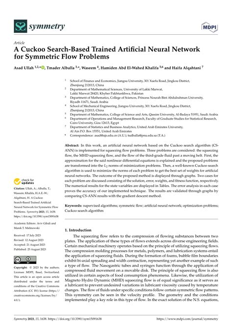 Pdf A Cuckoo Search Based Trained Artificial Neural Network For Symmetric Flow Problems