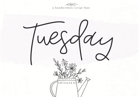 Tuesday Handwritten Script Font
