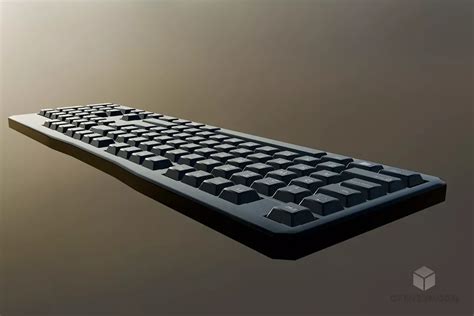 black keyboard pc keyboard free 3d model blend c4d dae max obj open3dmodel