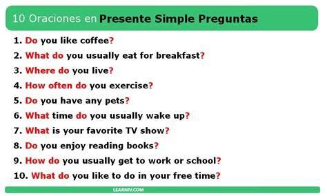 Simple Present Preguntas Sujeto