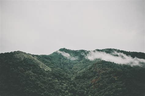 흰 구름 아래 스모키 마운틴 사진 Unsplash의 무료 회색 이미지