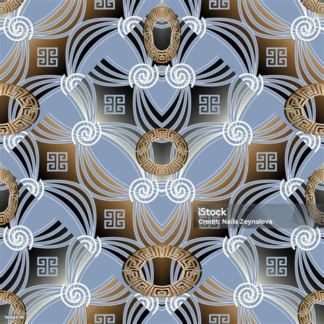 추상적인 기하학적 그리스 키 완벽 한 패턴입니다 3d 현대 벡터 0명에 대한 스톡 벡터 아트 및 기타 이미지 0명 그리스