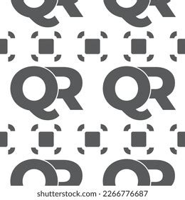 Qr Code Seamless Pattern Symbol Background Stock Vector Royalty Free Shutterstock