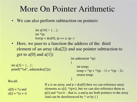 PPT C Arrays And Pointers PowerPoint Presentation Free Download ID 228078