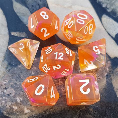 Orange Purple Translucent Dice Set From Hd Dice R Diceporn
