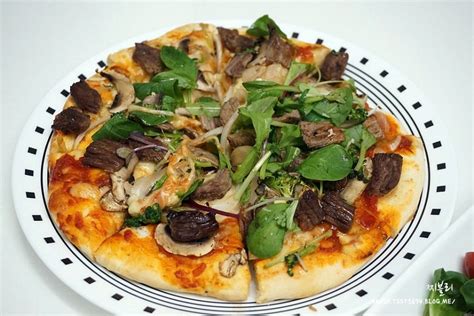 스테이크 피자만들기