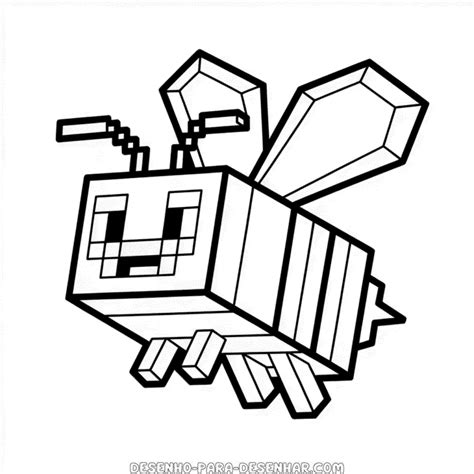 Desenho Fácil Da Abelha Do Minecraft Desenho Para Desenhar