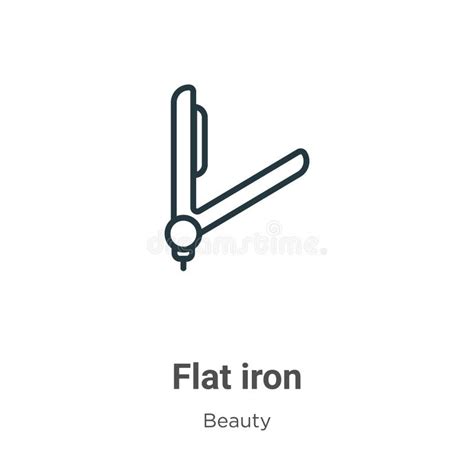 Flat Iron Icon In Filled Thin Line Outline And Stroke Style Vector