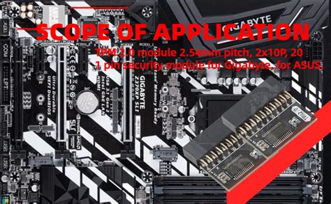 20pin Tpm2 0 Module Tpm 2 0 Encryption Security Module 20pin 2 10p Standalone Crypto