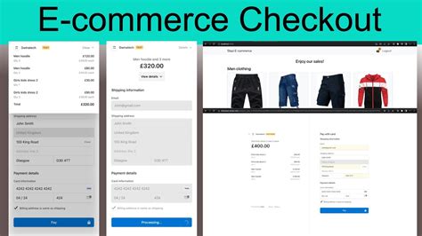 build e commerce checkout payment in reactjs and srtipe step by step for