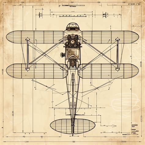 Vintage Plane Schematic Png Bundle 41 High Quality Png Instant Download