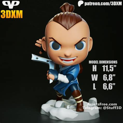 Sokka Chibi 3d Print Model Download Free
