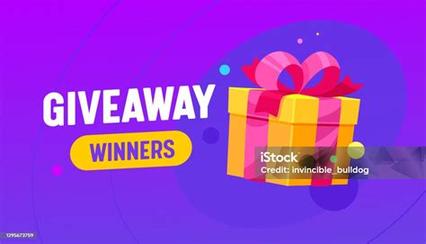 선물 상자 프로모션 콘테스트 대회 무료 상품이 있는 경품 수상자 배너 연말연시 및 쇼핑 선물 무료에 대한 스톡 벡터 아트 및