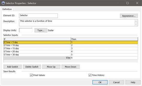 Selector Goldsim Help Center