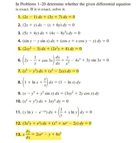 Solved In Problems 1 20 Determine Whether The Given
