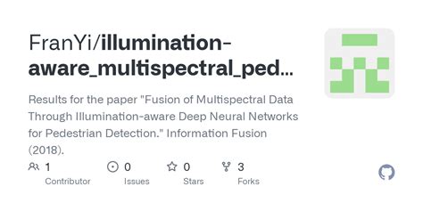 Github Franyiillumination Awaremultispectralpedestriandetection