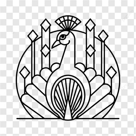 Art Deco Peacock Vector Art Deco Design Art Deco Vector Peacock Art