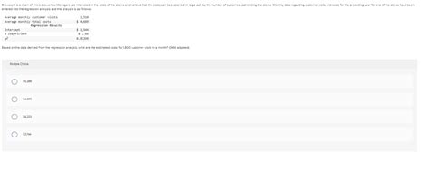 Solved Based On The Data Derived From The Regression
