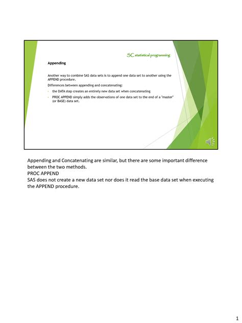 New Appending Sas Appending Another Way To Combine Sas Data Sets Is