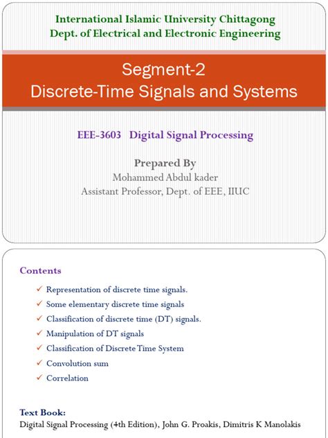 Segment 2 Pdf Discrete Time And Continuous Time Sequence