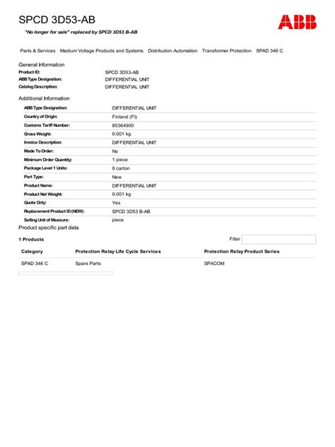 Spcd 3d53 Ab Differential Unit Pdf