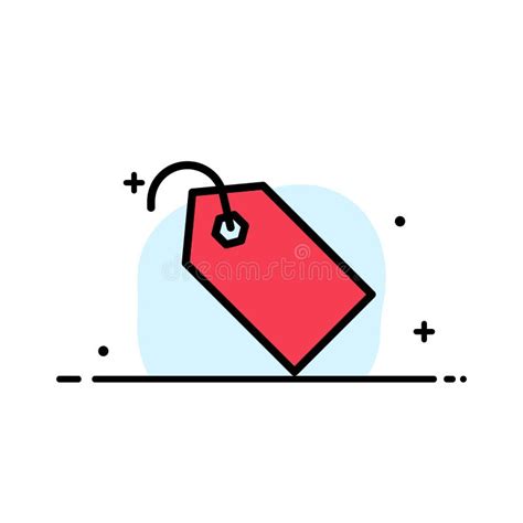 Price Tag Label Ticket Mobile App Button Android And Ios Line Version Stock Vector